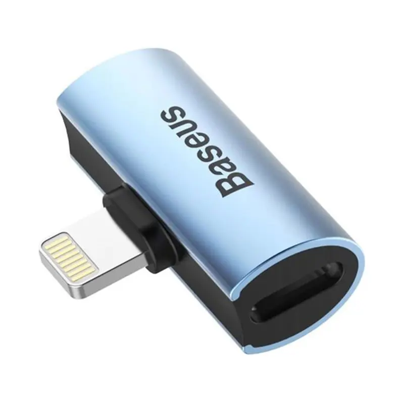 Adaptador Baseus Lightning 2 em 1 Azul - Sumtek