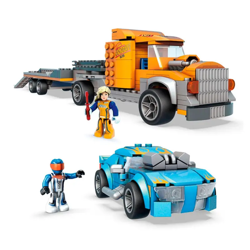 Carro Hot Wheels Mega Construx Twinduction Hauler Pack Laranja