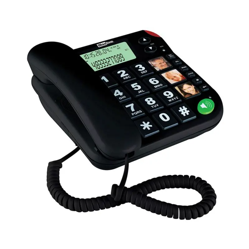 Telefone Fixo com Fios Maxcom KXT480 Preto