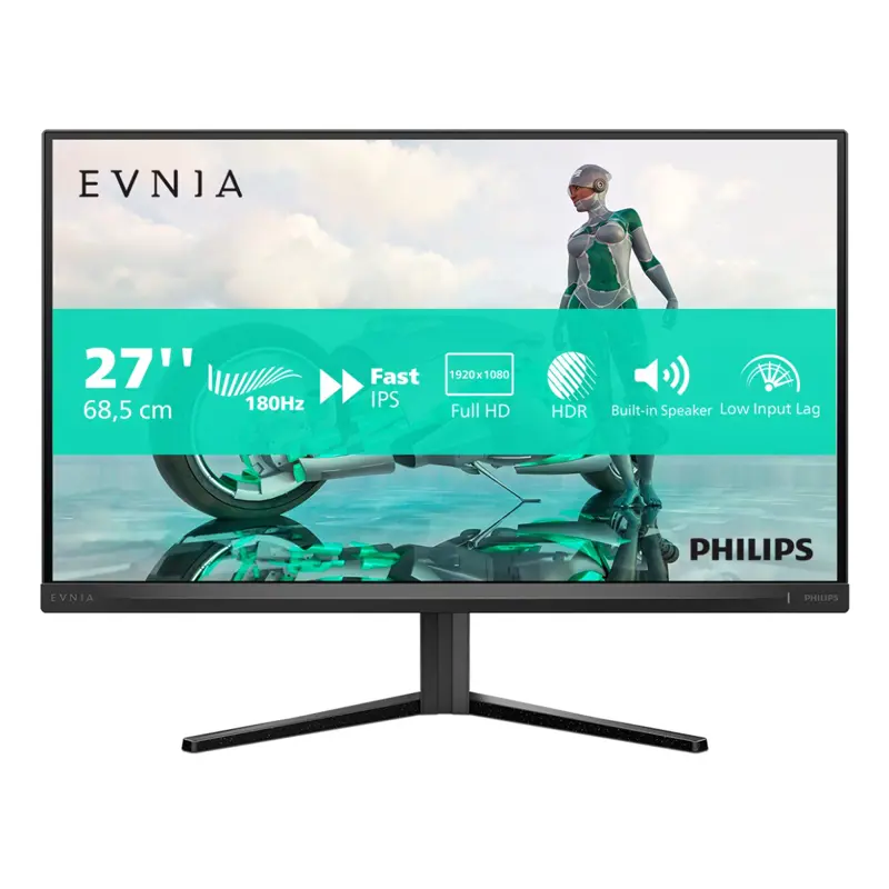 Monitor Philips Evnia 3000 27M2N3200S/00 27" IPS FHD 180Hz Preto